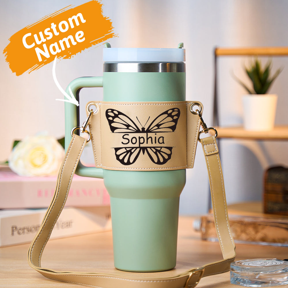 Personalized Butterfly Water Bottle Carrier Bag – Piryoung Shop